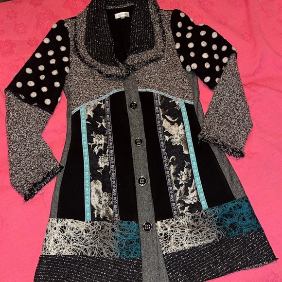 Adore | Jackets & Coats | Adore Black And Gray Textured Jacket | Poshmark